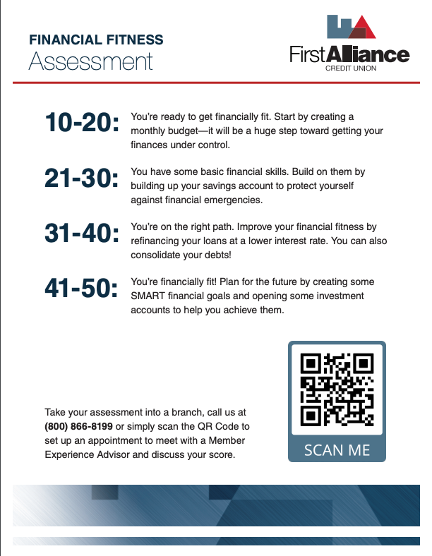 Financial Fitness Assessment Download | First Alliance Credit Union