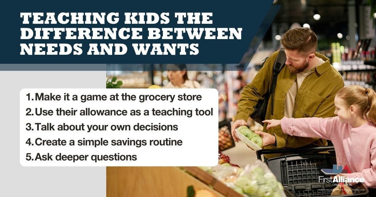 How to Teach Kids the Difference Between Needs vs. Wants